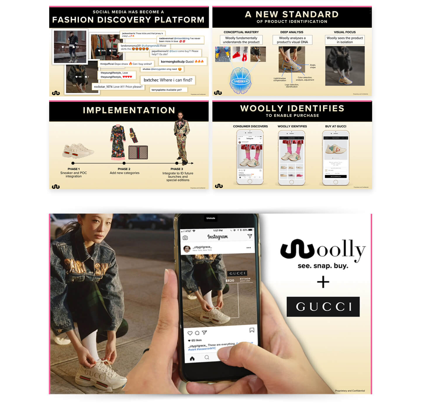 Woolly + Gucci Dynamic Pitch Deck with Video — Richmond Concept